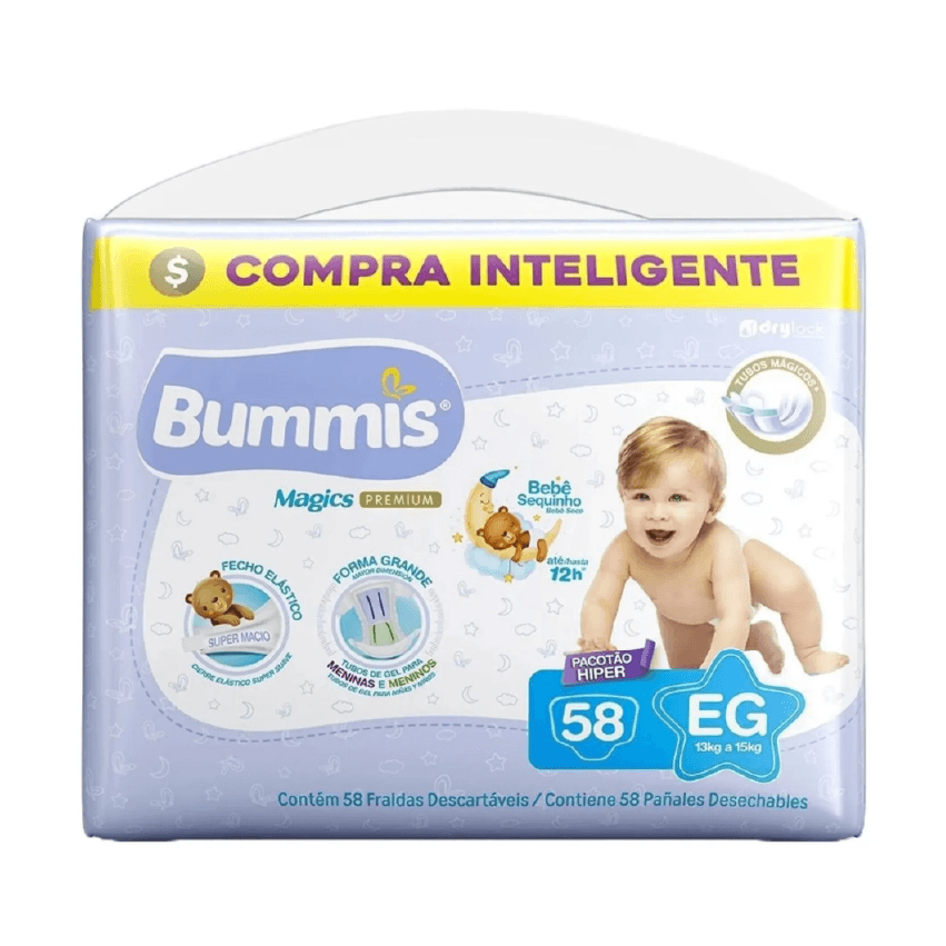 Fralda Bummis Premium EG 58unid - São Rafael Farmácias